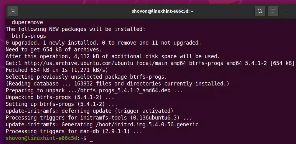 Nainštalujte a používajte Btrfs na Ubuntu 20.04 LTS 4380_3