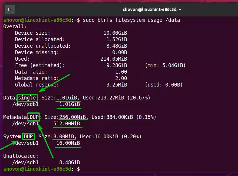 Instale e use Btrfs en Ubuntu 20.04 LTS 4380_32