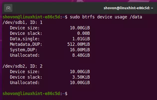 Instalirajte i koristite Btrfs na Ubuntu 20.04 LTS 4380_38