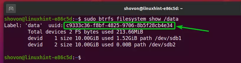 Nainštalujte a používajte Btrfs na Ubuntu 20.04 LTS 4380_41
