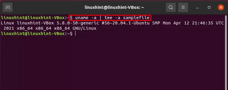 Linux မှ Output ကို File နှင့် Screen သို့ ပြန်ညွှန်းသည်။ 439_3