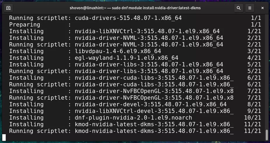 I-install ang NVIDIA Drivers sa CentOS Stream 9 43_24