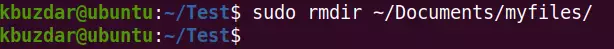 Linux rmdir Command နမူနာများ