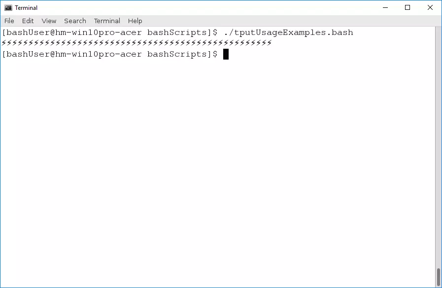 tput, printf eta shell hedapenak bash-ekin 4428_2