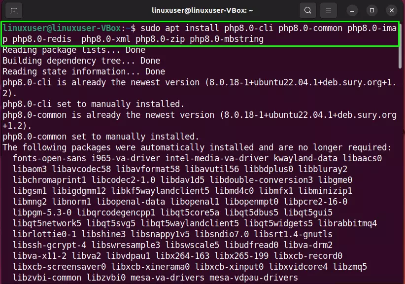 Uyifaka njani i-PHP 8 ku-Ubuntu 22.04 4447_10