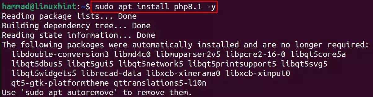Ubuntu 22.04 मा PHP 8 कसरी स्थापना गर्ने 4447_6