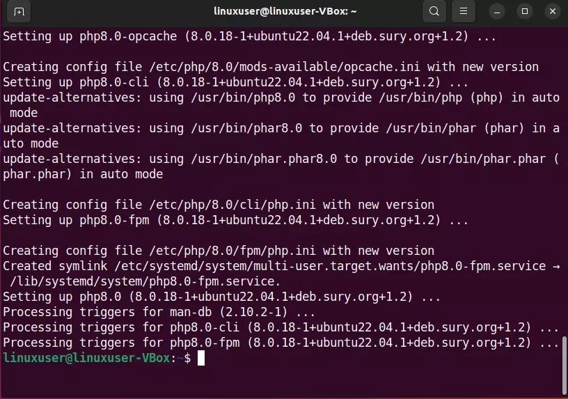 כיצד להתקין PHP 8 על אובונטו 22.04 4447_8