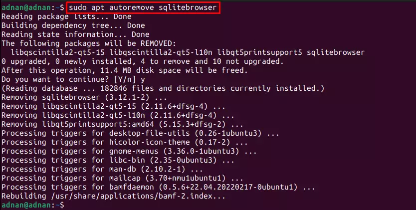 Faʻafefea ona faʻapipiʻi le SQLite Browser i le Ubuntu 22.04 4453_10