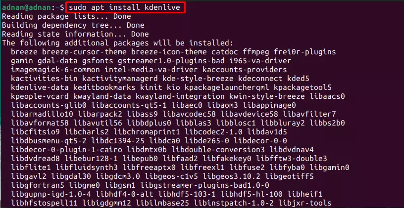 Conas KdenLive a shuiteáil i Ubuntu 22.04 4460_2