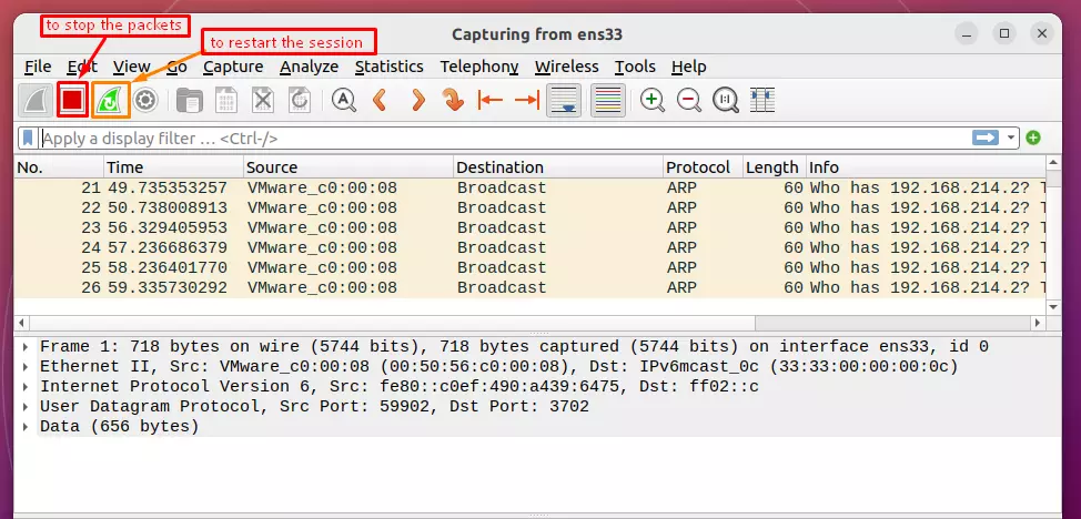 Ubuntu 22.04-та Wireshark-ны ничек урнаштырырга һәм конфигурацияләргә 4461_10