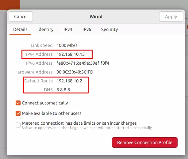 Cómo cambiar de DHCP a dirección IP estática en Ubuntu 22.04 4464_21