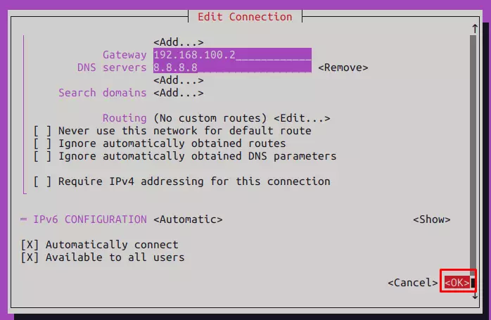 Giunsa ang pagbag-o gikan sa DHCP hangtod sa Static IP address sa Ubuntu 22.04 4464_8