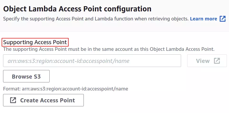 Kako stvoriti Object Lambda pristupne točke u S3 4467_9