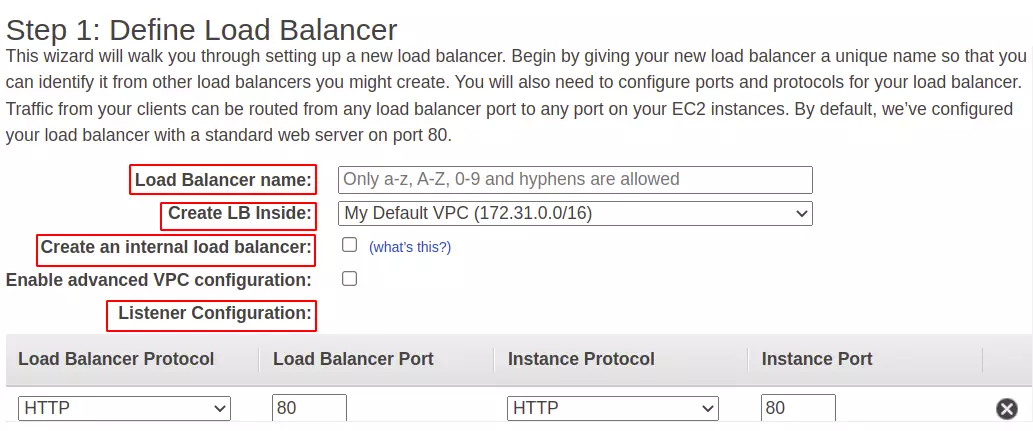 Kako stvoriti i konfigurirati klasični Load Balancer na AWS-u 4469_6