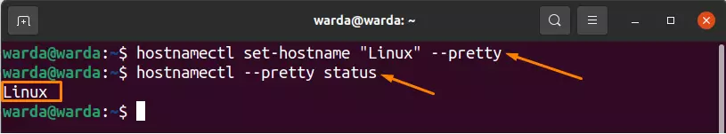 Hostnamectl විධානය භාවිතයෙන් සත්කාරක නාමය සකසන්නේ කෙසේද? 446_4