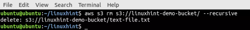 Come eliminare il bucket S3 utilizzando AWS CLI 4487_13