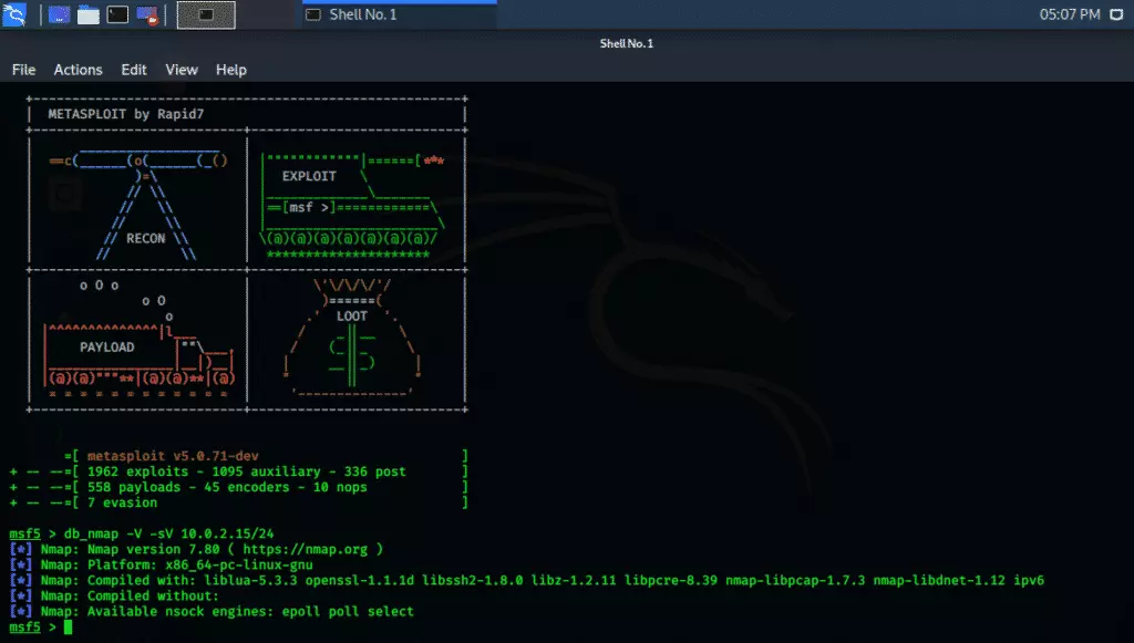 ਕਾਲੀ ਲੀਨਕਸ 2020.1 ਵਿੱਚ Metasploit ਅਤੇ Nmap ਦੀ ਵਰਤੋਂ ਕਰਨਾ 4497_10