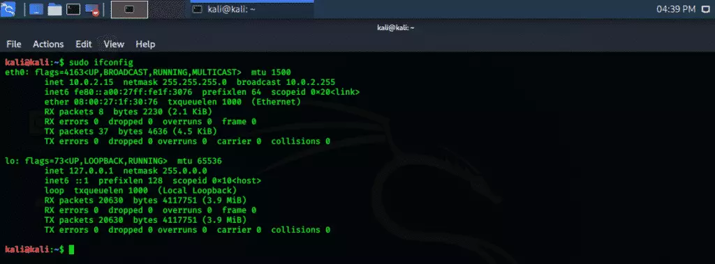 Bikaranîna Metasploit û Nmap li Kali Linux 2020.1 4497_8