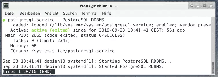 Debian GNU/Linux 10 वर PostGIS सह PostgreSQL सेट करणे 4516_1