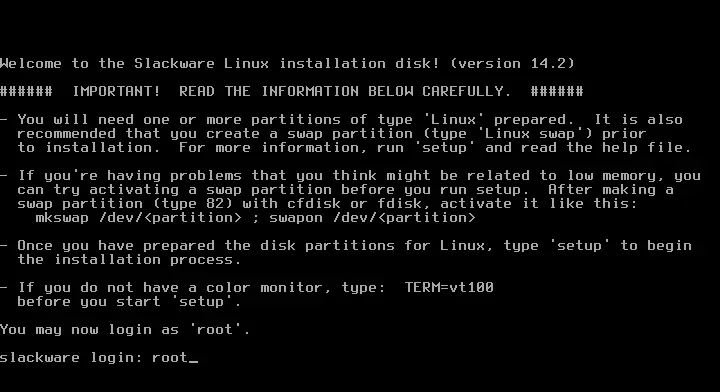 Slackware Linux ವಿತರಣೆಯನ್ನು ಸ್ಥಾಪಿಸಿ 4526_5
