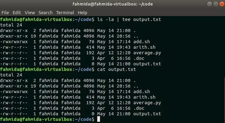 Cách sử dụng lệnh tee trong Linux 454_1