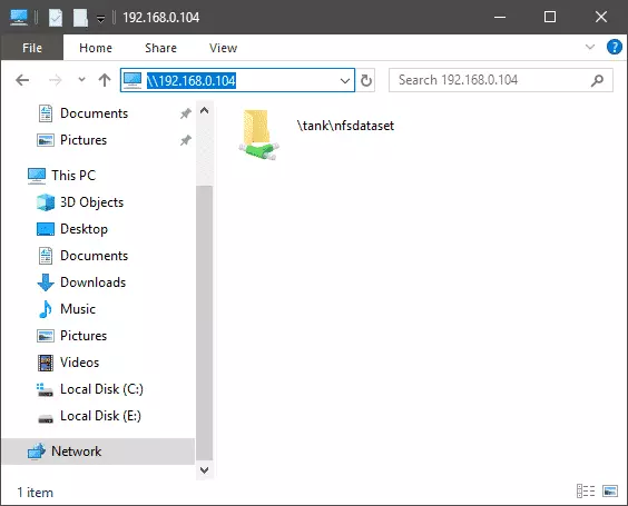 Serveri NFS i mbështetur nga OpenZFS Pjesa 2 - Montimi i disqeve të rrjetit në Windows 10 4553_2