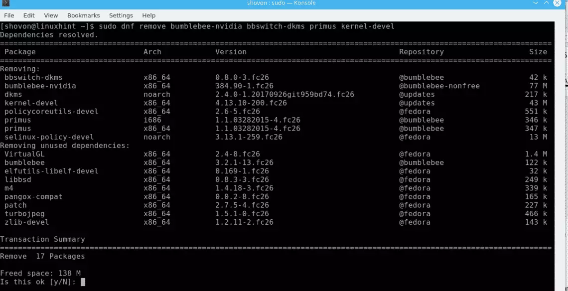 Instal·leu els controladors de Nvidia a Fedora 4581_14