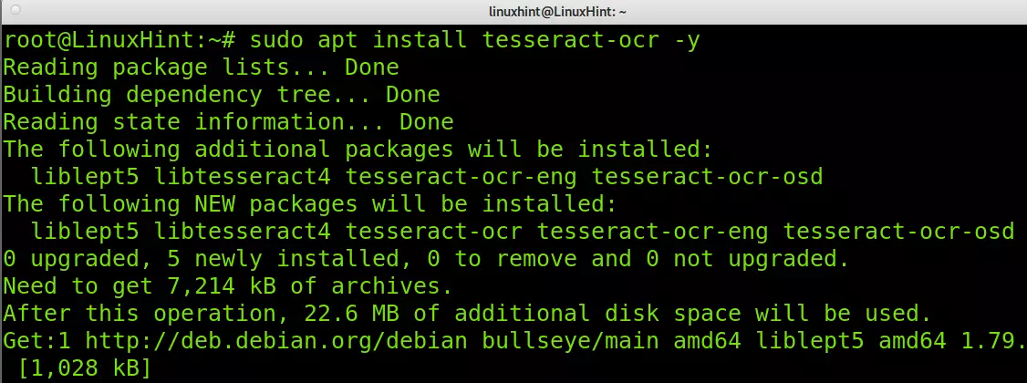Wụnye Tesseract OCR na Linux 4594_1