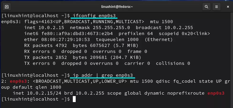 Kepiye cara ngatur alamat IP statis ing Fedora? 4617_6