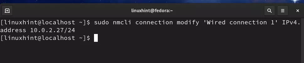 Kepiye cara ngatur alamat IP statis ing Fedora? 4617_7