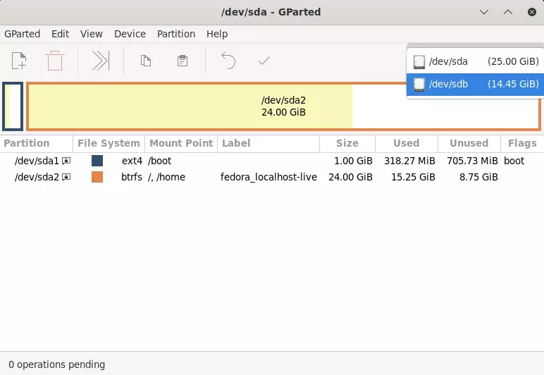 Pagdugang og Bag-ong Disk Device sa Fedora Linux 4618_12