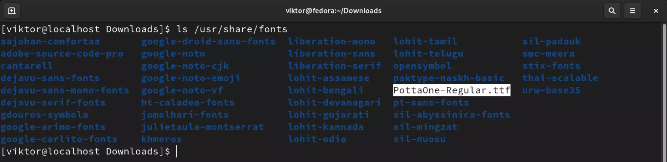 Чӣ тавр Google Fonts дар Fedora насб кардан мумкин аст 4625_8