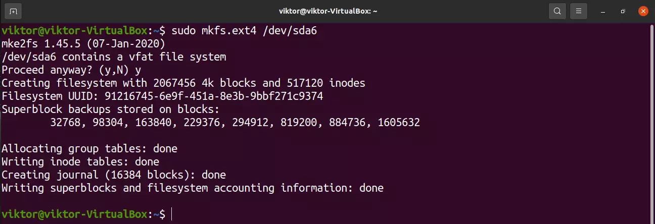 Përdorni ndarjen e formatit fdisk 462_18