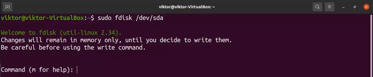 Përdorni ndarjen e formatit fdisk 462_6