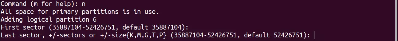 Gwiritsani ntchito fdisk Format Partition 462_9