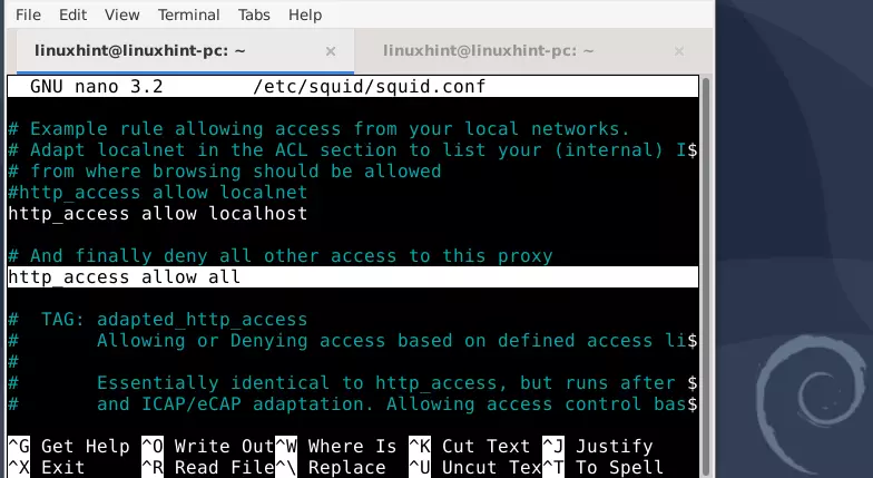 Installer og konfigurer Squid Proxy Server på Debian 10 (Buster) 4641_3