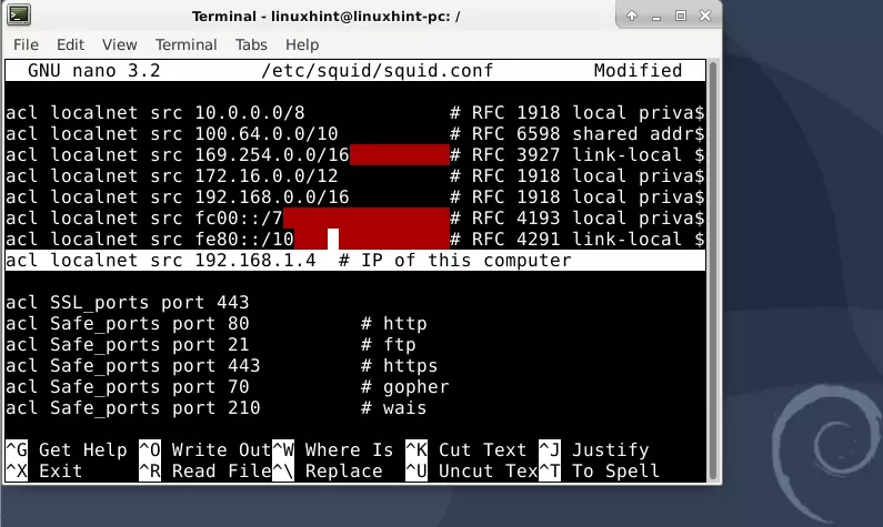 Installer og konfigurer Squid Proxy Server på Debian 10 (Buster) 4641_5