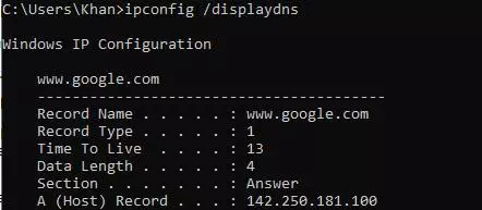 Windowsలో DNS లుకప్ ఎలా చేయాలి? 4671_8