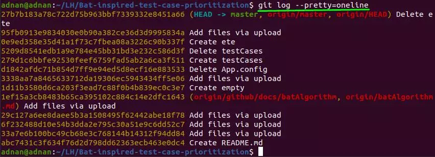 如何僅使用第一行輸出 git log 4677_1