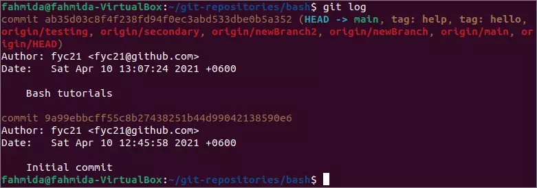 Jak zobrazit historii odevzdání úložiště Git 4688_1