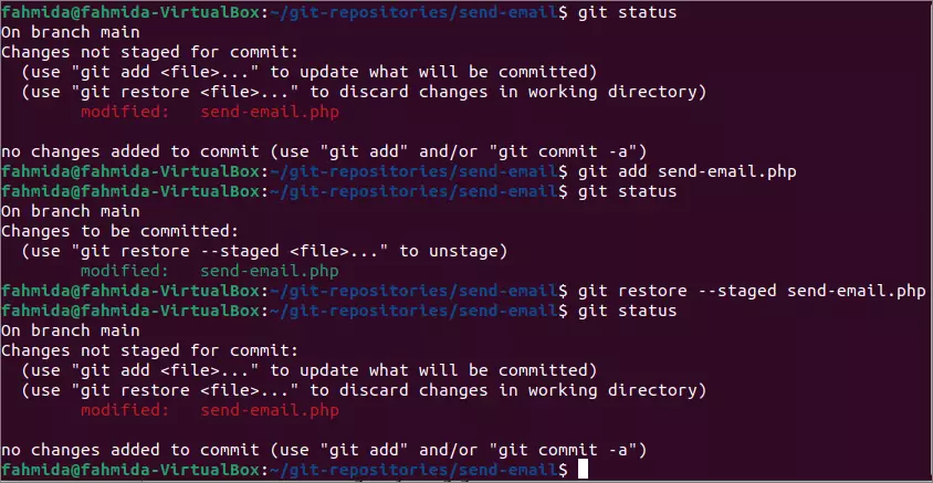 วิธีเลิกทำการเปลี่ยนแปลงในเครื่องใน Git 4690_3