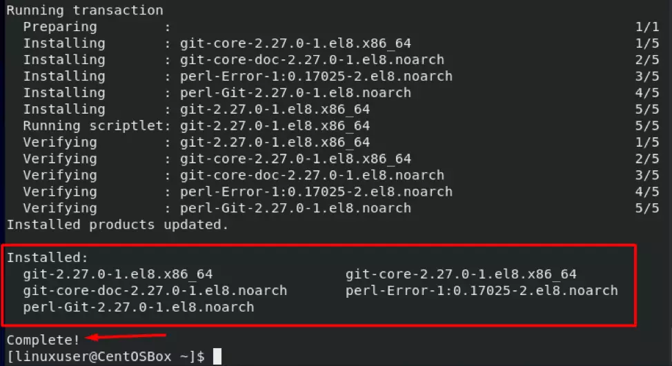 Sådan installeres Git på CentOS 8 4694_4