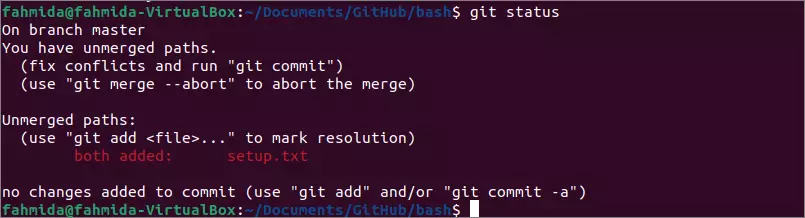 Come verificare la presenza di conflitti di unione in Git 4698_7