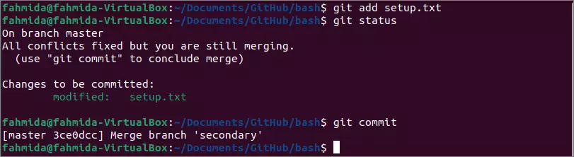 Come verificare la presenza di conflitti di unione in Git 4698_8