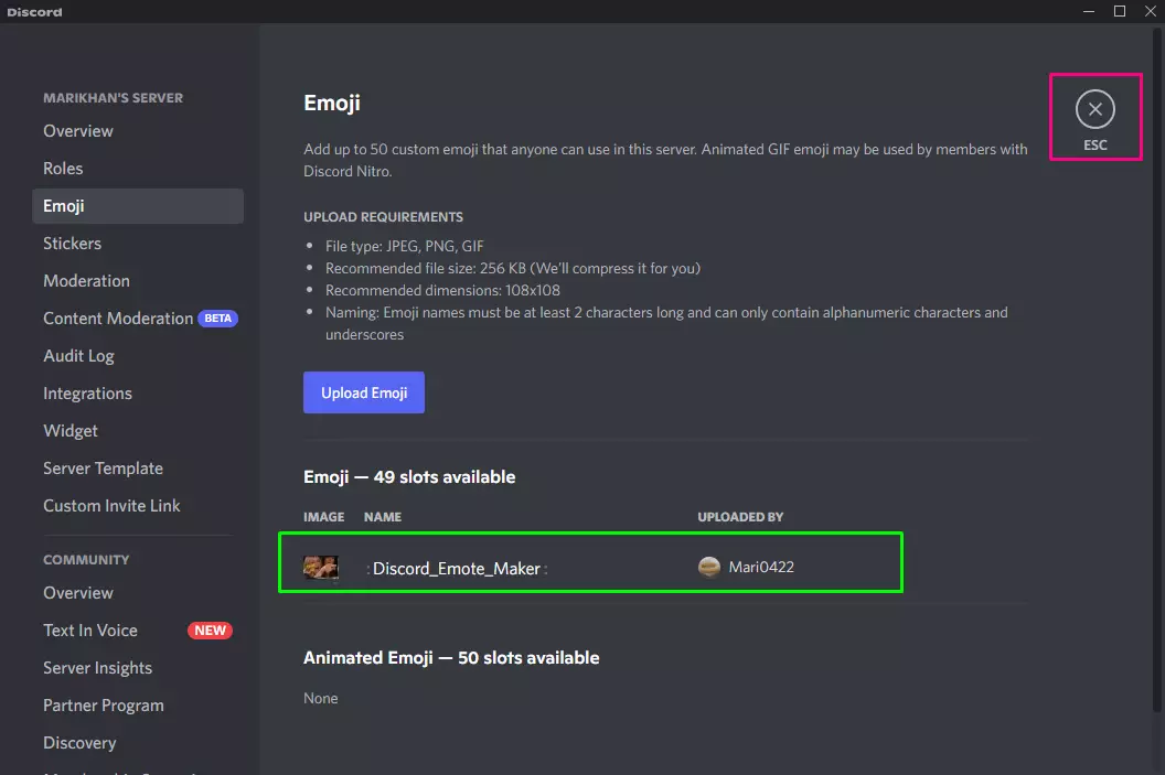 Cara nambahake emotes khusus menyang Discord Desktop 4707_10