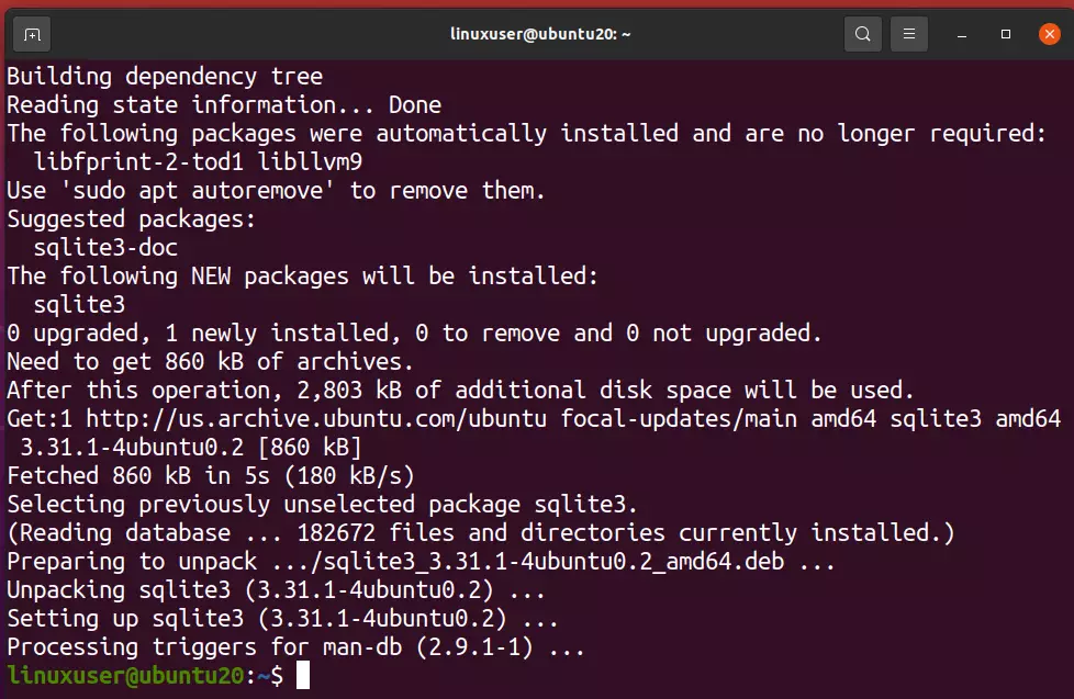 Ubuntu 20.04에 SQLite 브라우저를 설치하는 방법 4788_4