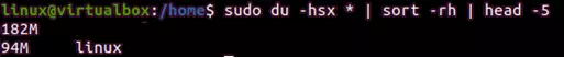 Etsi suuria tiedostoja Linux 4790_7