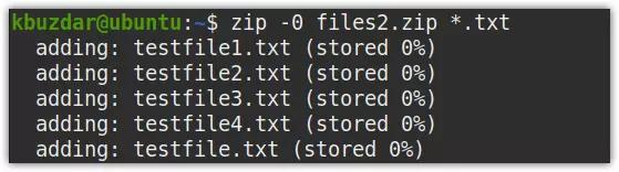 Linux һәм Zip һәм Unzip командалары 479_12