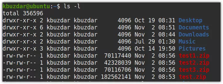Kmandi Zip u Unzip fil-Linux 479_21