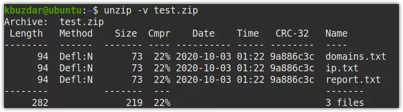 ពាក្យបញ្ជា Zip និង Unzip នៅក្នុង Linux 479_34